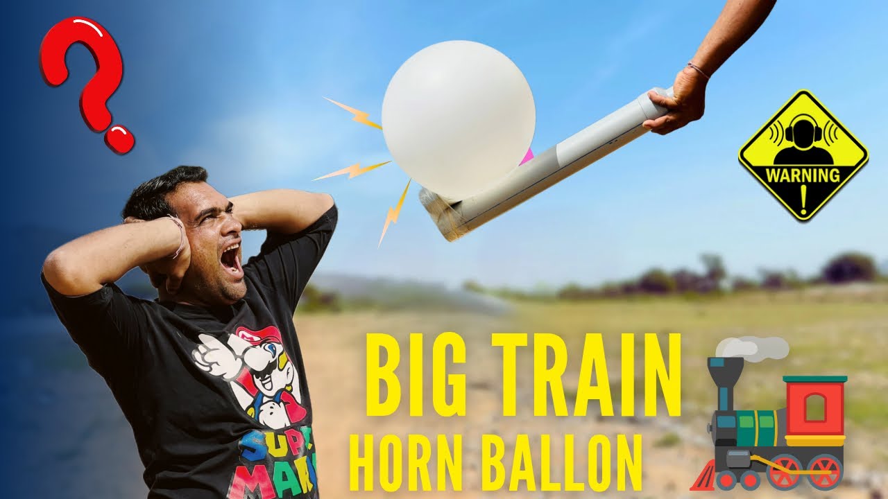 We Make Big Train Horn with 3 inc PVC pipe and Big Baloon ...