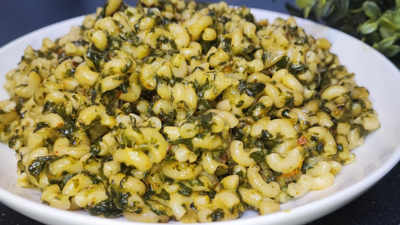 Creamy Spinach Pasta /Spinach Macaroni with Cream/Palak Pasta Recipe ...