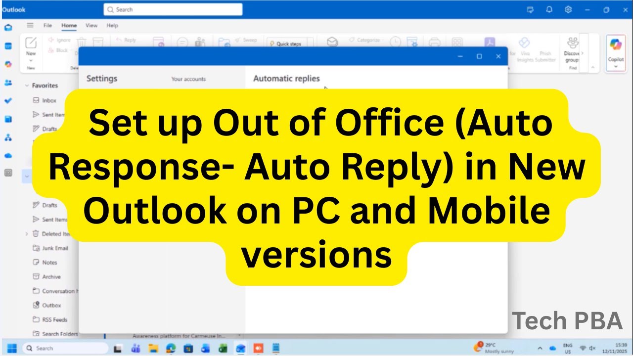 Microsoft 365 | How to Set up Out of Office (Auto Response) in New ...