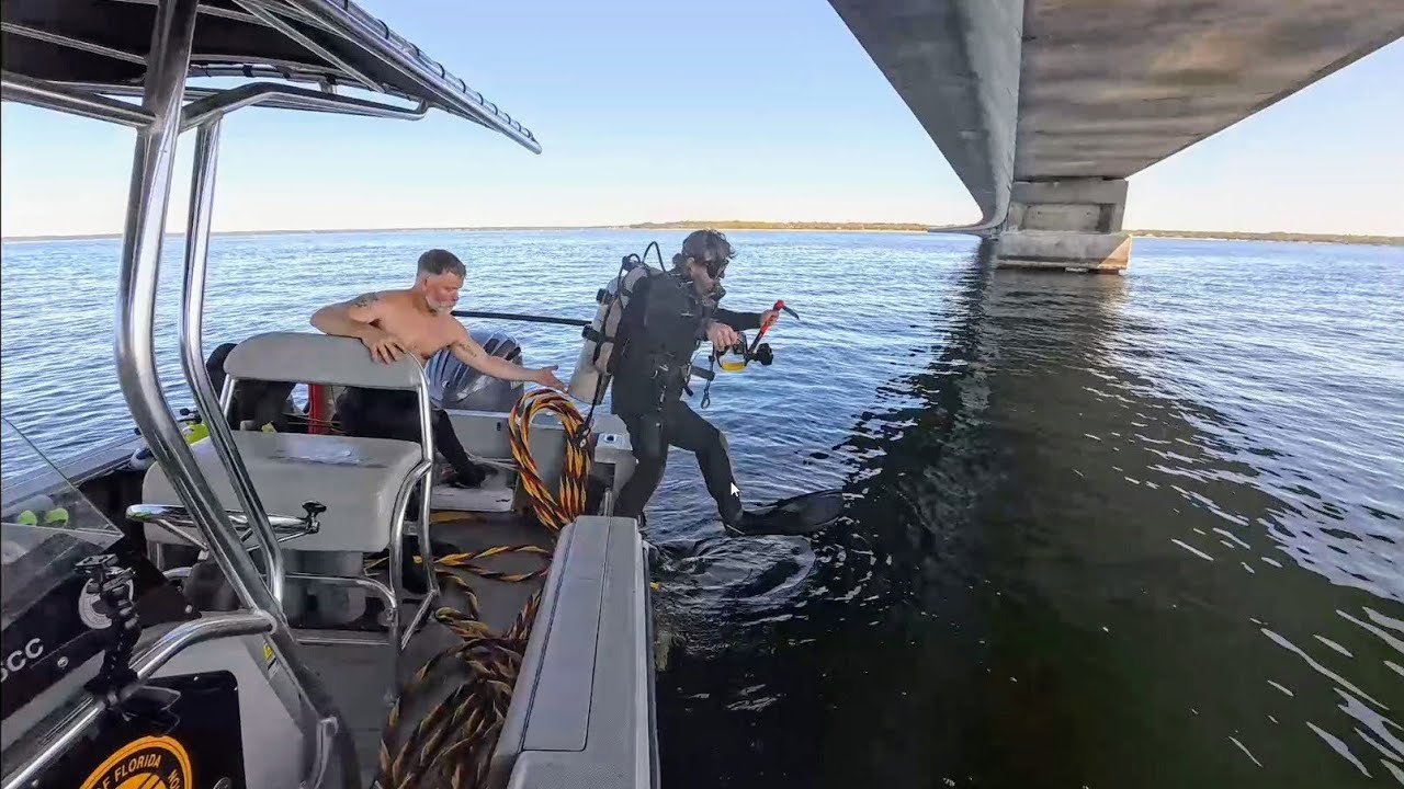 Diving East pass and Mid-bay bridges with hardhats in Destin, FL! - YouTube
