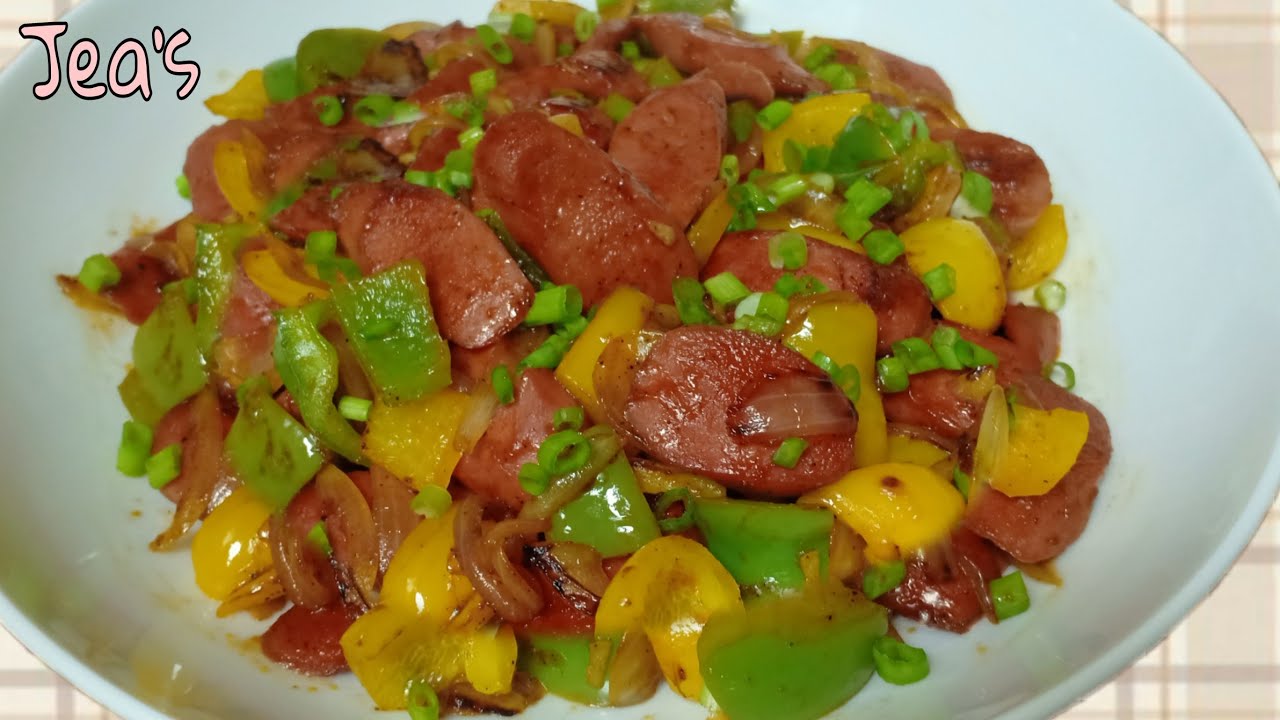 Hot dog stir fry with vegetables recipe - YouTube