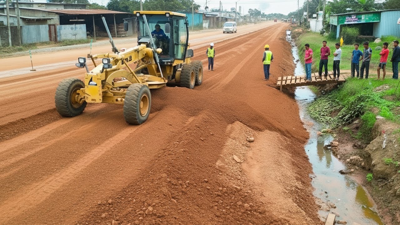 This Is How Real Road Builders Do It In A Countryside || Skillful ...