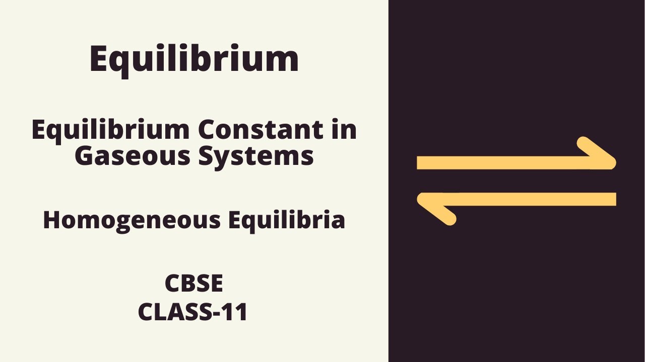 Equilibrium Constant in Gaseous Systems - YouTube