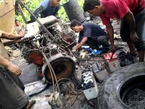 engine mitsubishi 8 dc 11 - YouTube