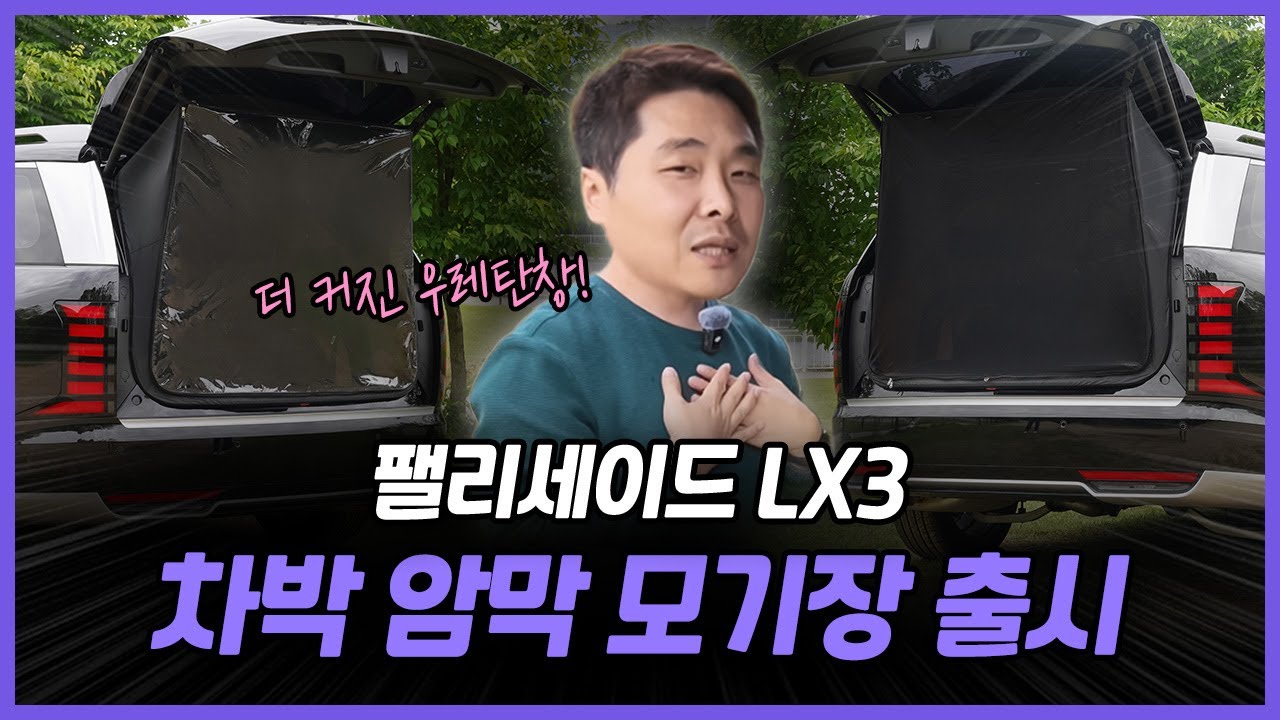 팰리세이드 LX3 - 트렁크&윈도우 암막 모기장 출시 - YouTube