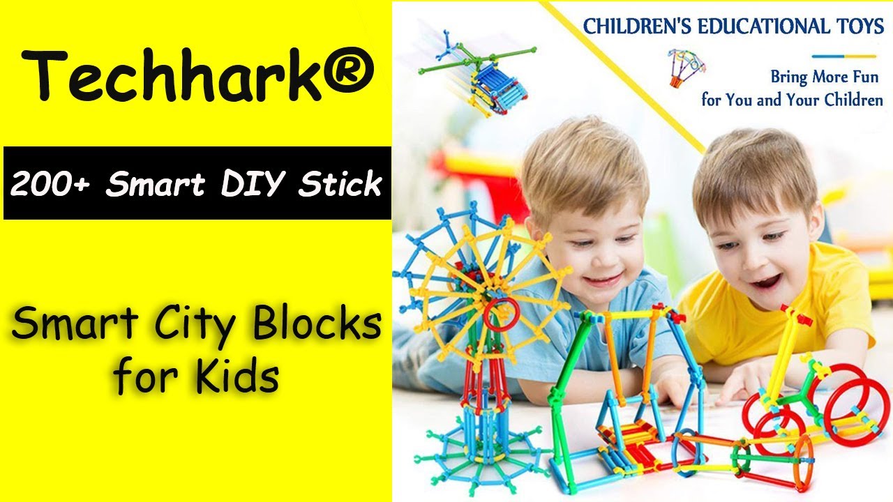 200+ Smart DIY Stick Toys Assembly Colorful Straw Educational Building ...