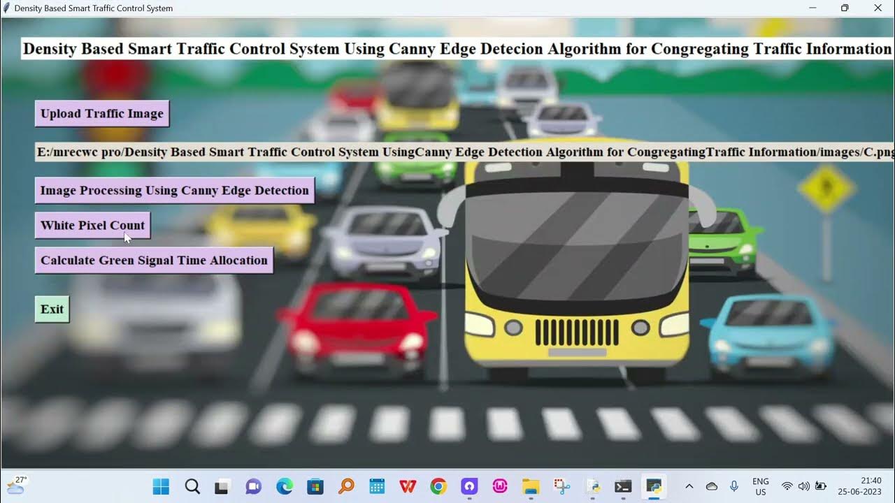 Density Based Smart Traffic Control System Using Canny Edge Alg - YouTube