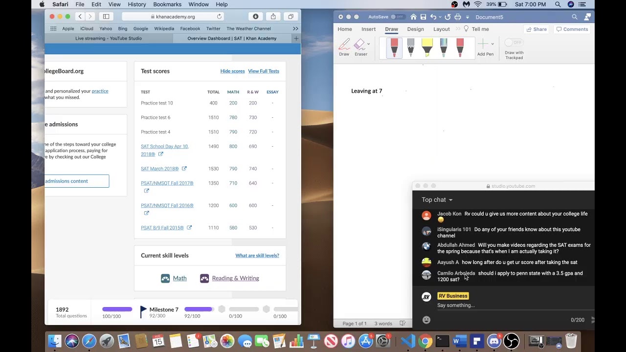 SAT AUGUST & SEPTEMBER Study With Me (1540 SAT Genius) - YouTube
