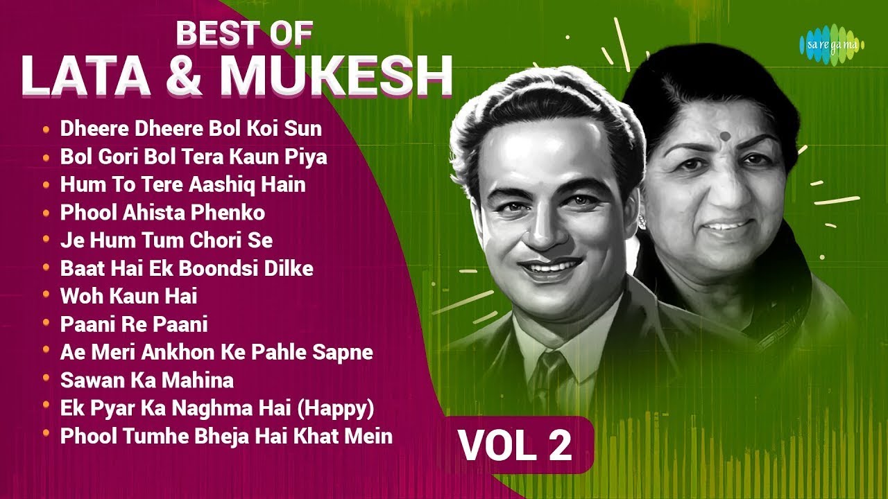 Top 10 Golden Duets of Mukesh With Lata Mangeshkar | Dheere Dheere Bol ...