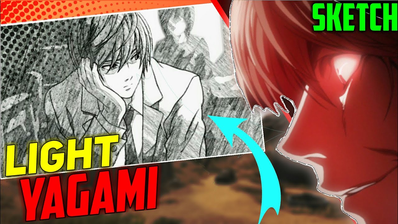 Light Yagami Sketch | how to draw light yagami (death note) easy # ...