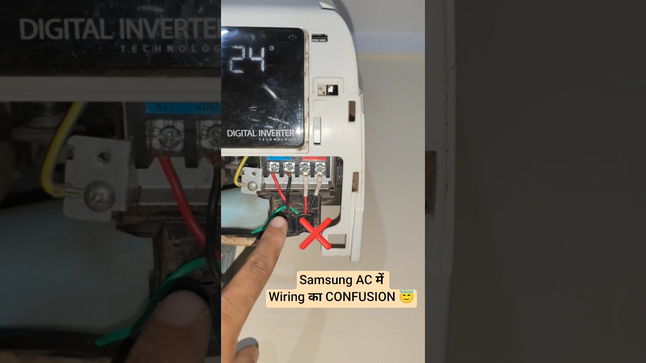 Samsung AC IDU to ODU wiring connection very Simple.#acrepairservice ...