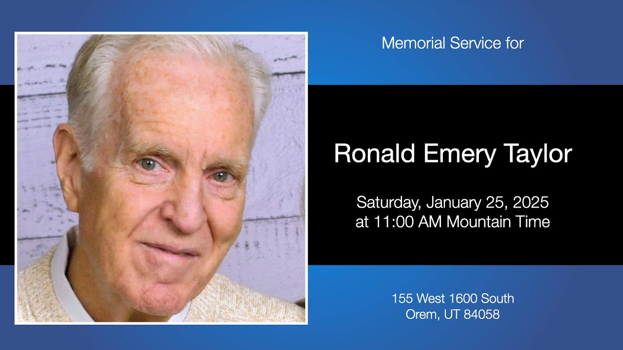 Ronald Emery Taylor Memorial Service - YouTube