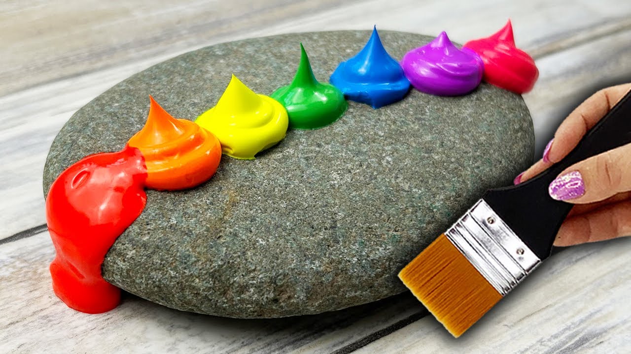 ️ Easy Rock Painting | Love | Beautiful Acrylic Painting For Beginners ...