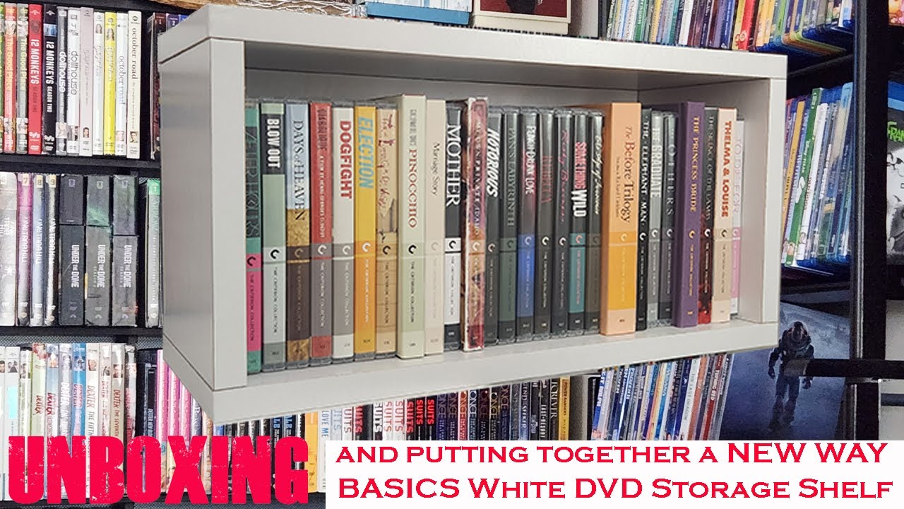 Unboxing and putting together a NEW WAY BASICS White DVD Storage Shelf ...