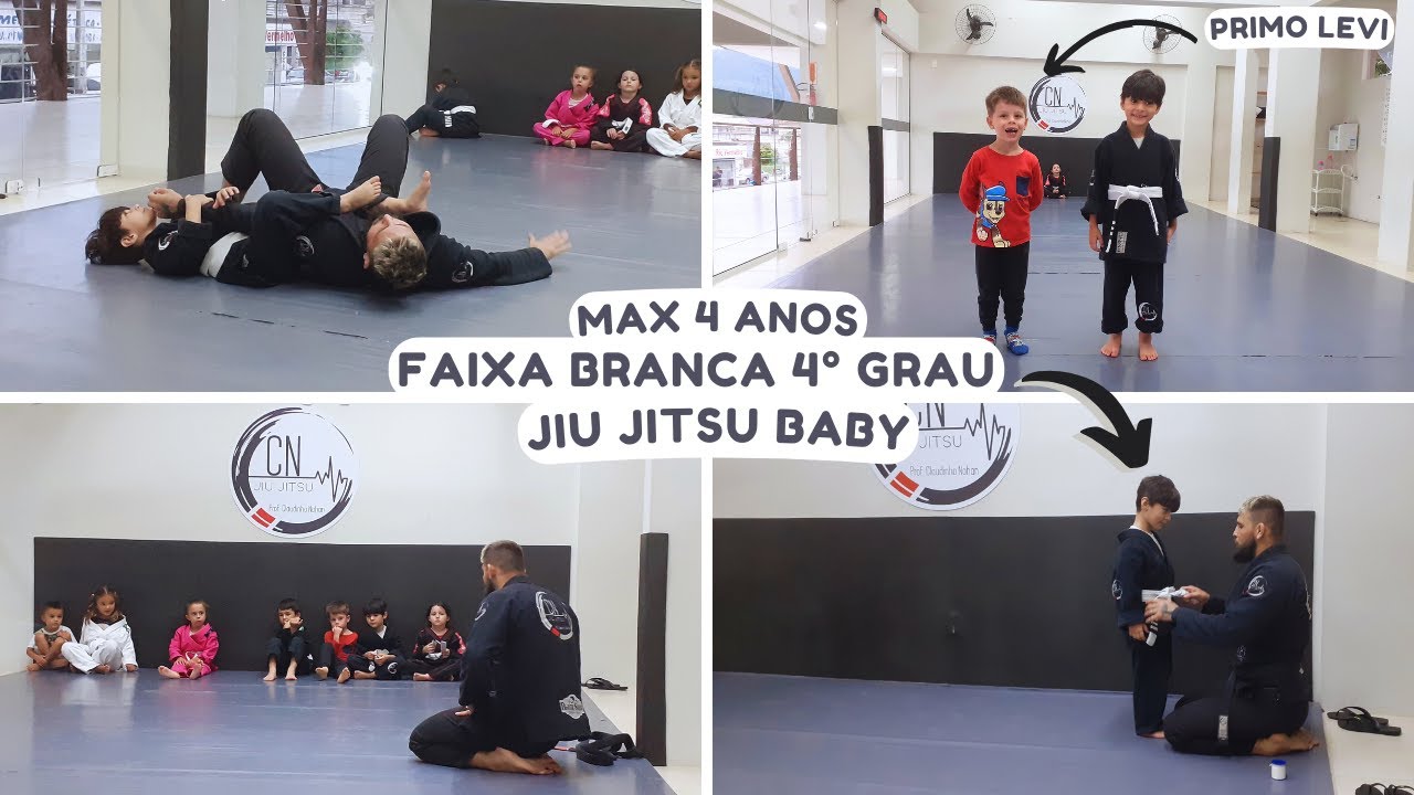 TREINO DE JIU-JITSU BABY 4 ANOS | GRADUAÇÃO FAIXA BRANCA 4° GRAU | JIU ...
