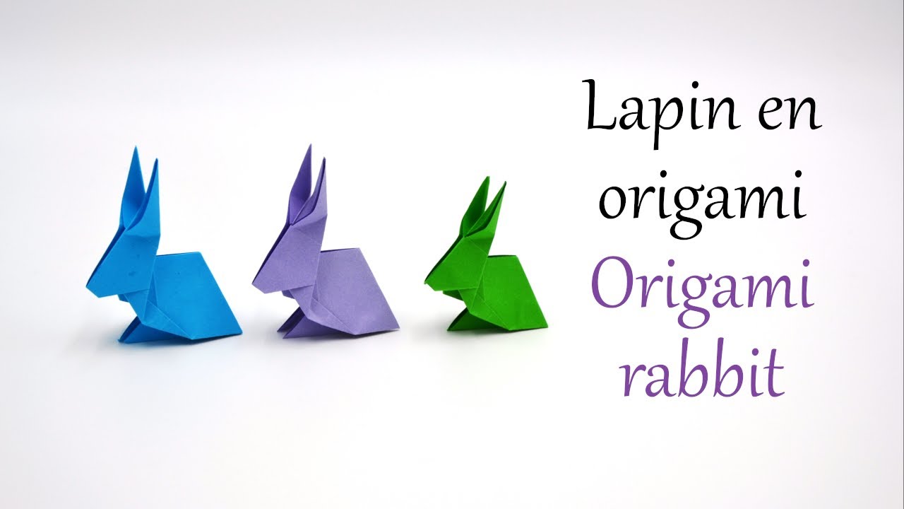 Tuto #5 : lapin en origami - origami rabbit - YouTube