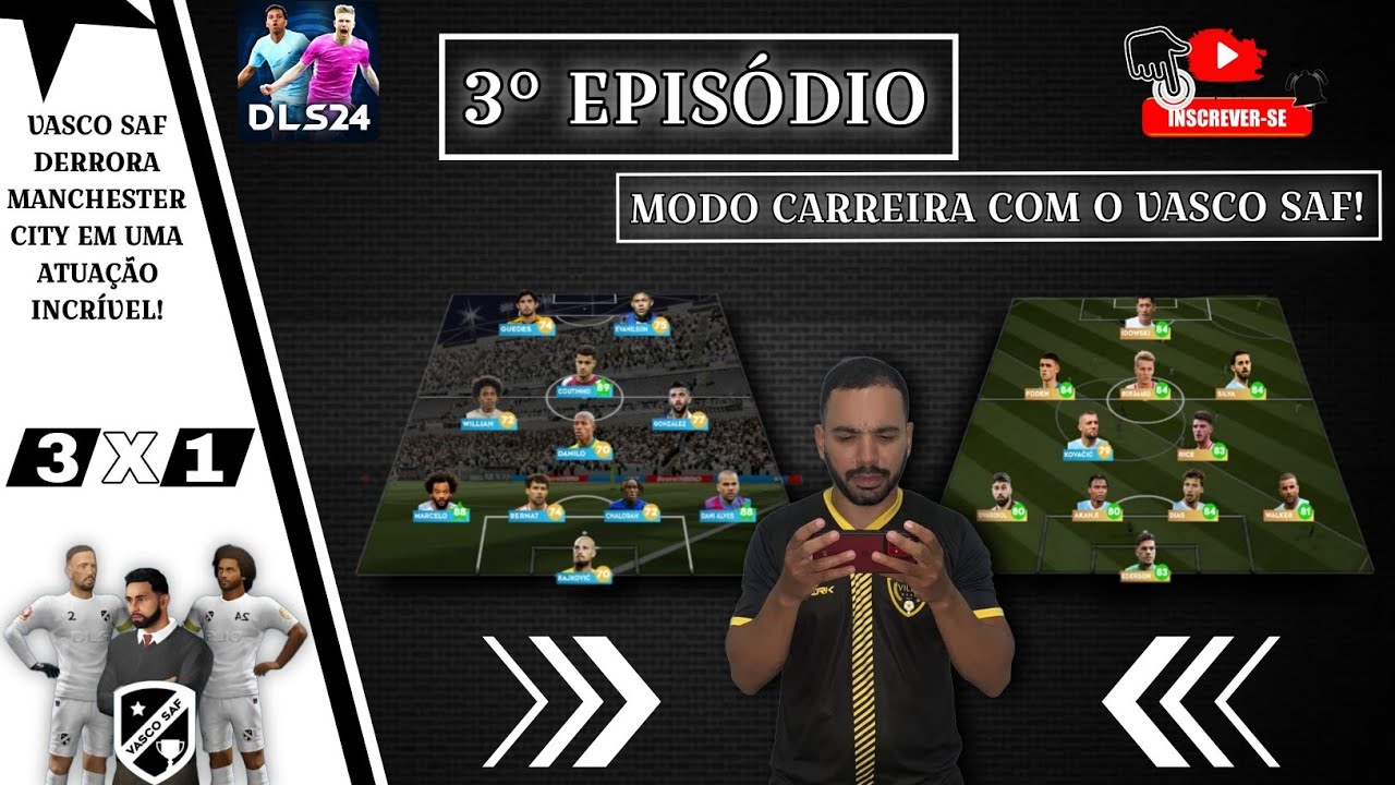 DLS 24 | MODO CARREIRA COM O VASCO SAF #3 ( Copa do Brasil começou ...