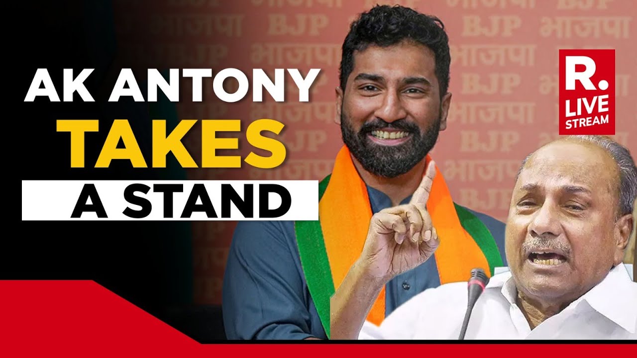 LIVE: AK Antony Lashes Out As His Son Anil Antony Joins BJP - YouTube