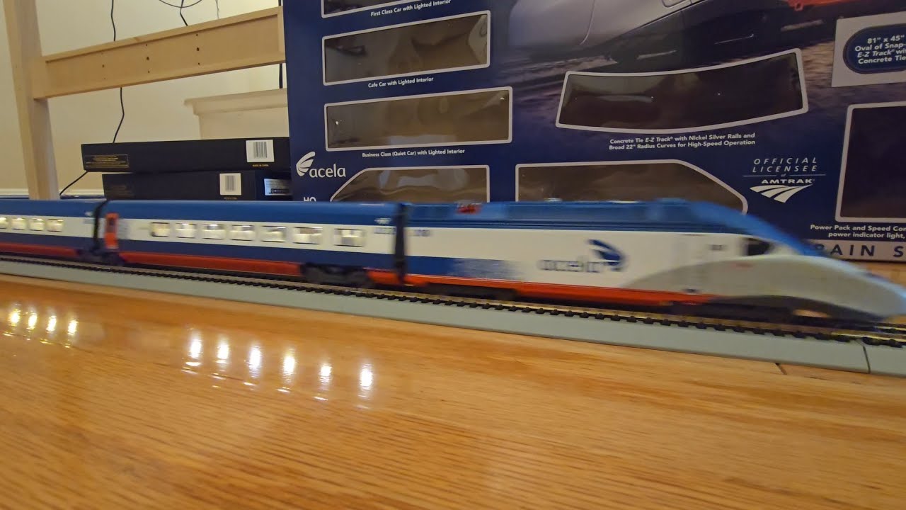 Bachmann HO Scale Amtrak NextGen Acela/Acela II full train set - YouTube