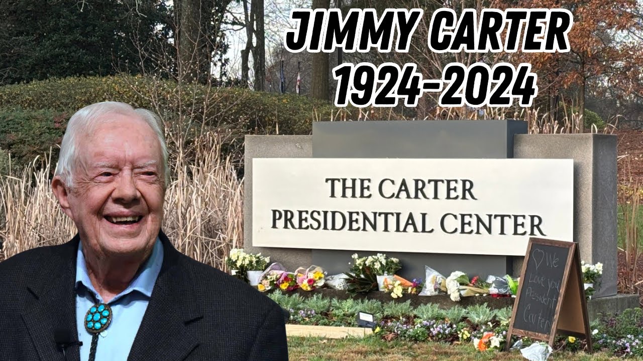 Jimmy Carter Tributes and News Outlets at the Carter Center - YouTube
