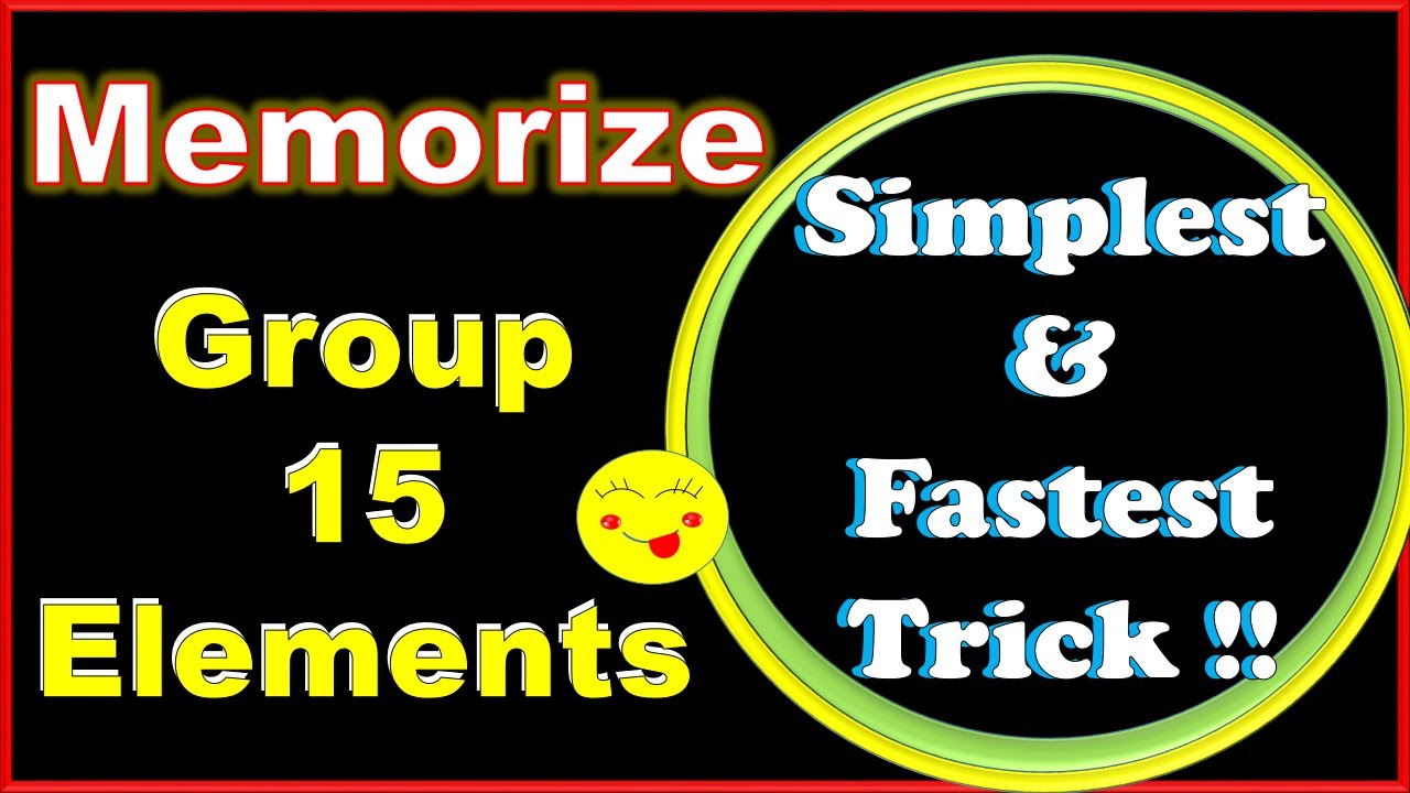 Trick to memorize Group 15 Elements of periodic Table | in English ...