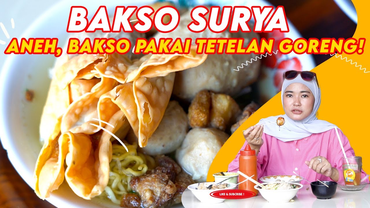BAKSO SURYA VIRAL|| MASA BAKSO URAT DI KASIH TETELAN GORENG, ANEH ...
