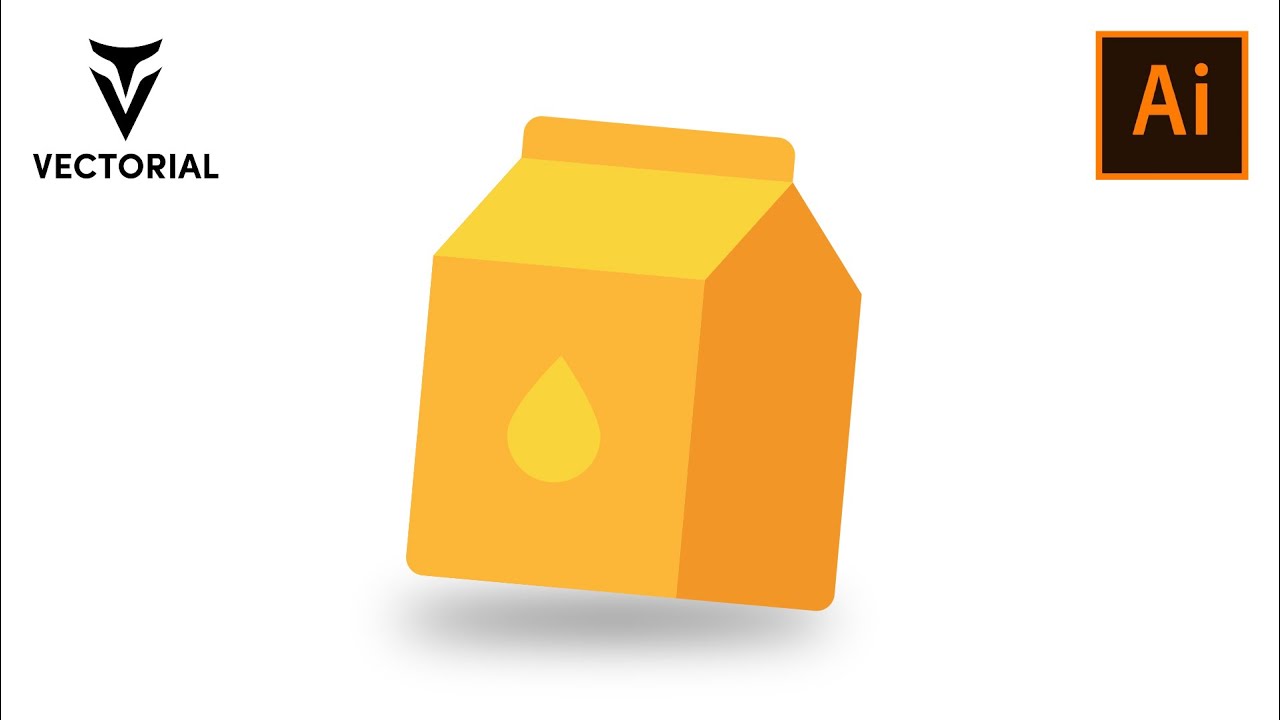 Very easy to draw a cardboard box - Adobe İllustrator tutorial - YouTube