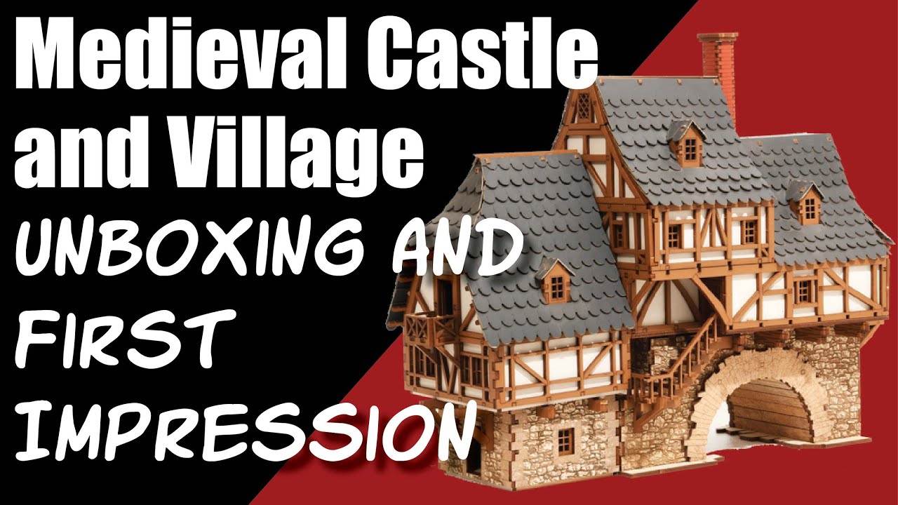 "I Build It" Medieval Fantasy Village and Castle Model Kits - Unboxing ...