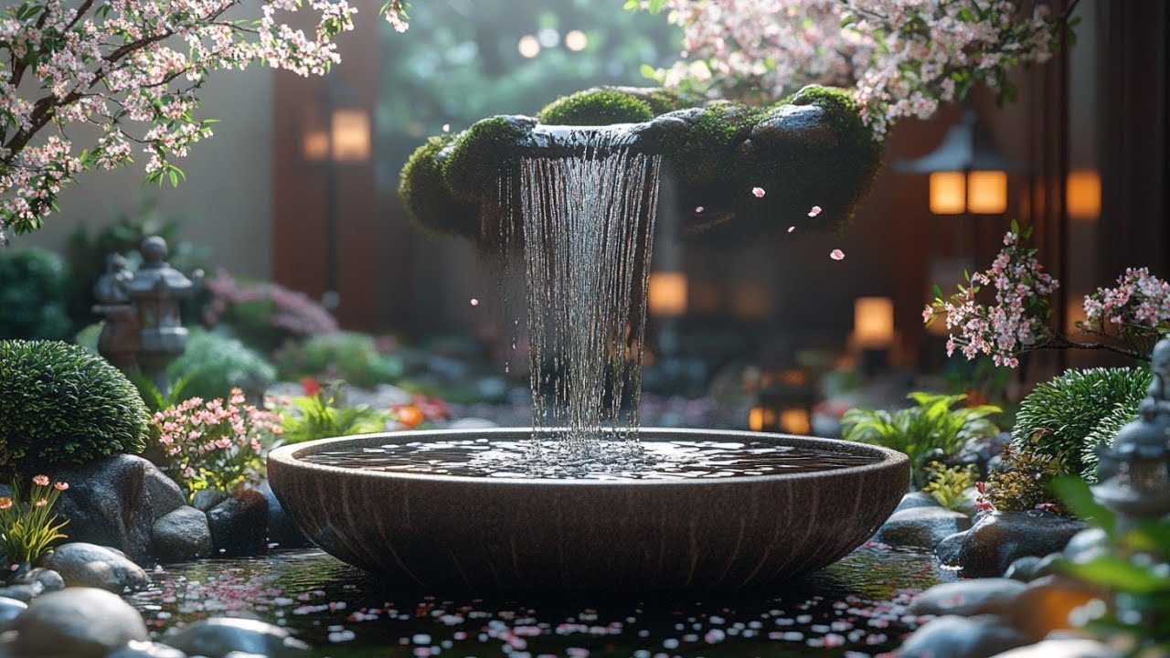 Relaxing Piano Flowing Water Sounds Meditation Sleep Music for Peaceful ...