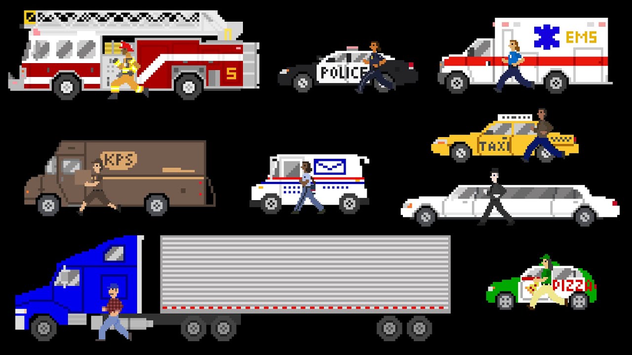 Vehicles and Drivers - The Kids' Picture Show - YouTube