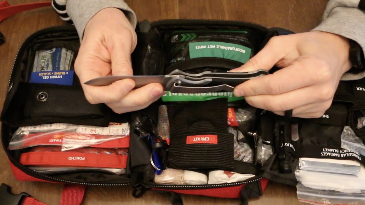 Survival First Aid Kit How to Close the knife - YouTube