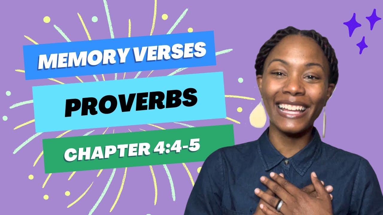 Proverbs 4:4-5 NLT | Memory Verse Songs (No Music) - YouTube