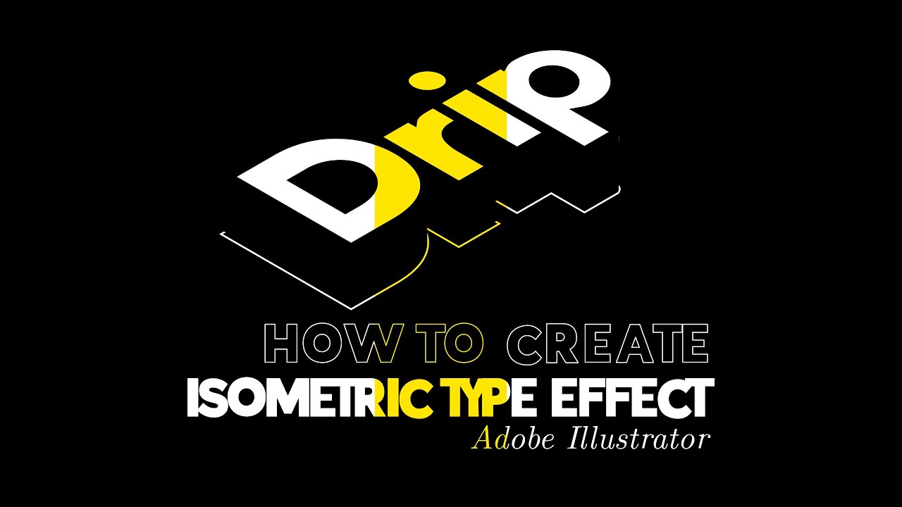 HOW TO CREATE ISOMETRIC TYPE EFFECT IN ADOBE ILLUSTRATOR - YouTube