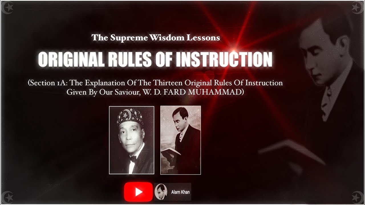 Original Rules of Instruction (Supreme Wisdom Lessons by WD Fard) [Best ...