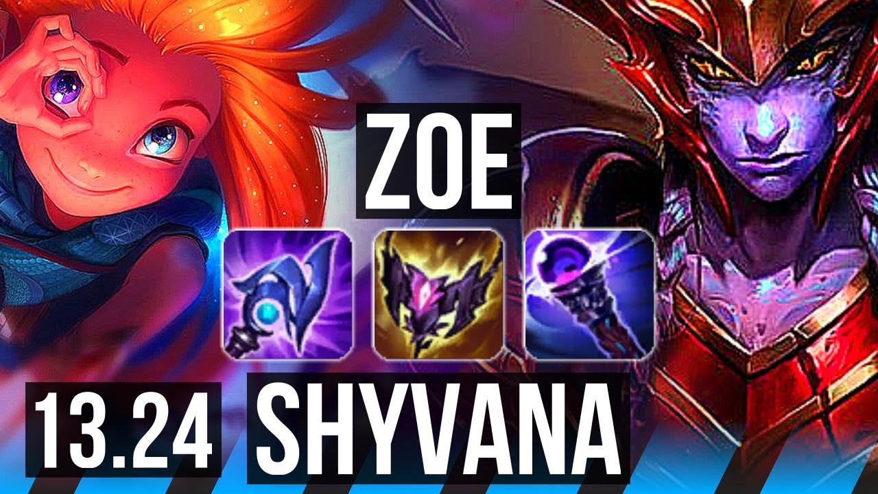 ZOE vs SHYVANA (MID) | Comeback, 1400+ games, 8/3/10 | KR Master | 13. ...