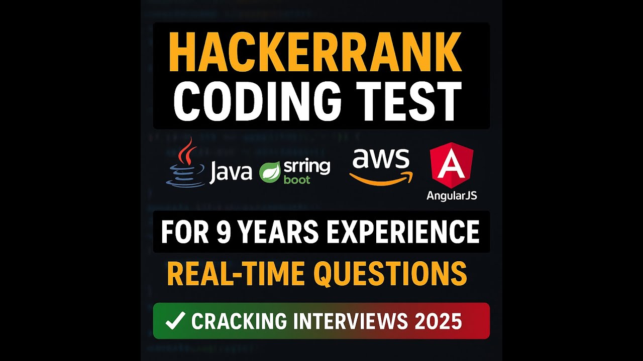 HackerRank Test in Java Spring Boot AngularJS AWS | 9 Years Experience ...