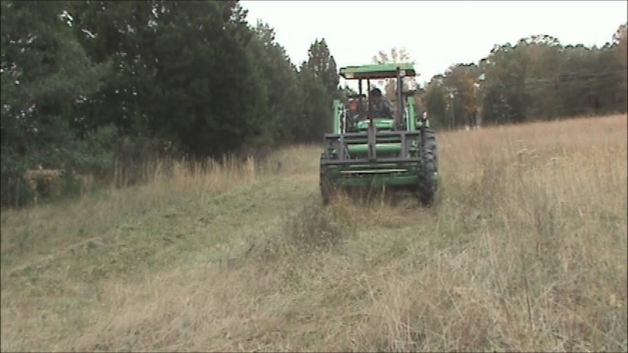 Bushhogging with John Deere 5403 and Woods Bushhog - YouTube