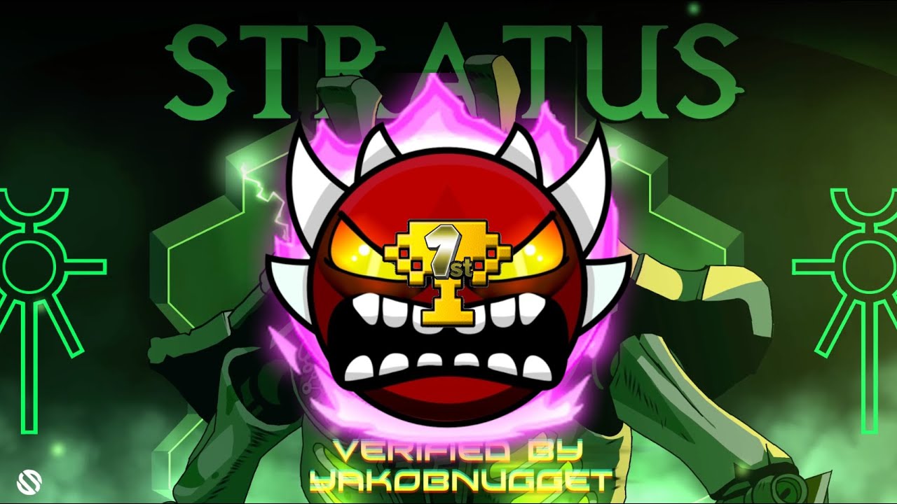 [1ST EXTREME DEMON] STRATUS by Woom and more - Geometry Dash - YouTube