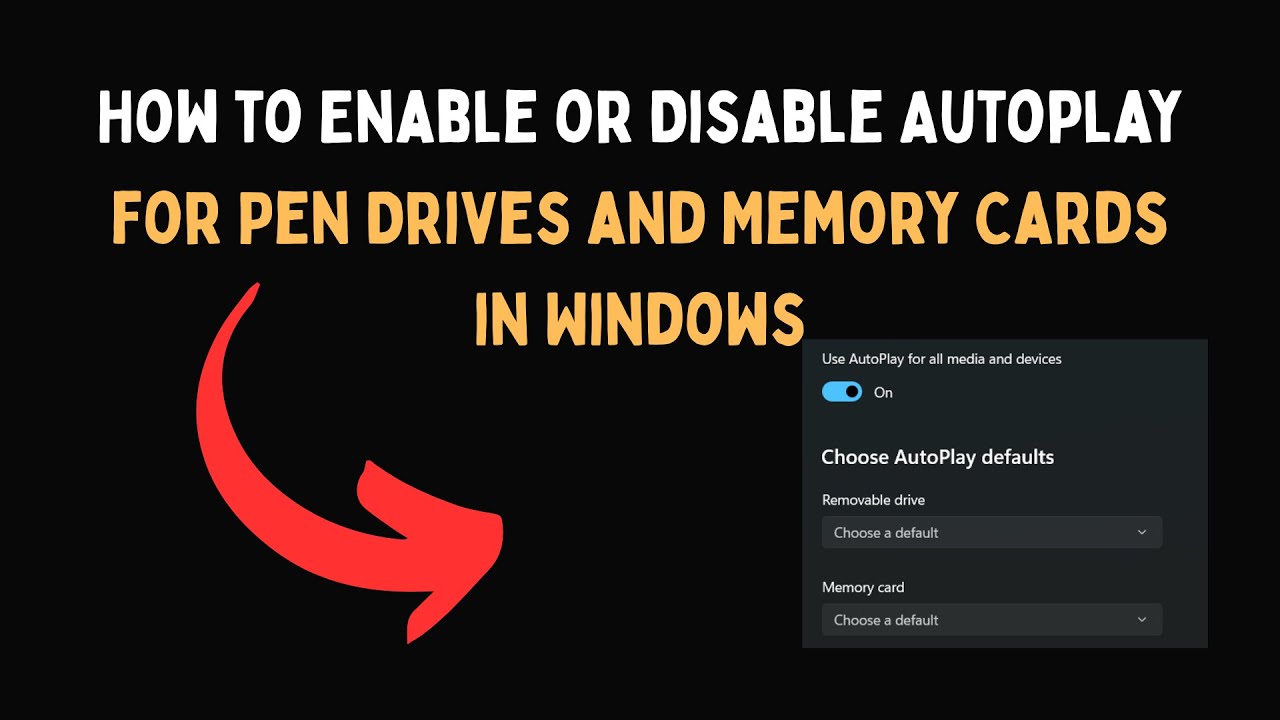 How to Enable or Disable Autoplay for Pen Drives and Memory Cards in ...