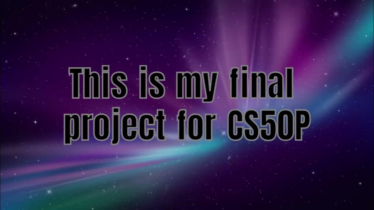 CS50P Final project - YouTube