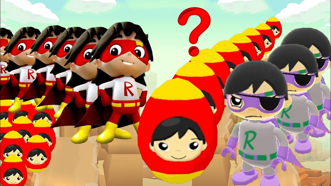 Tag with Ryan - Super Titan vs Dark TitanTreasure Hunt - All Characters ...