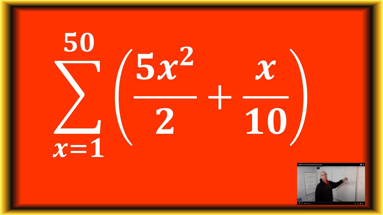 Summation with Squared and Single Powers - YouTube
