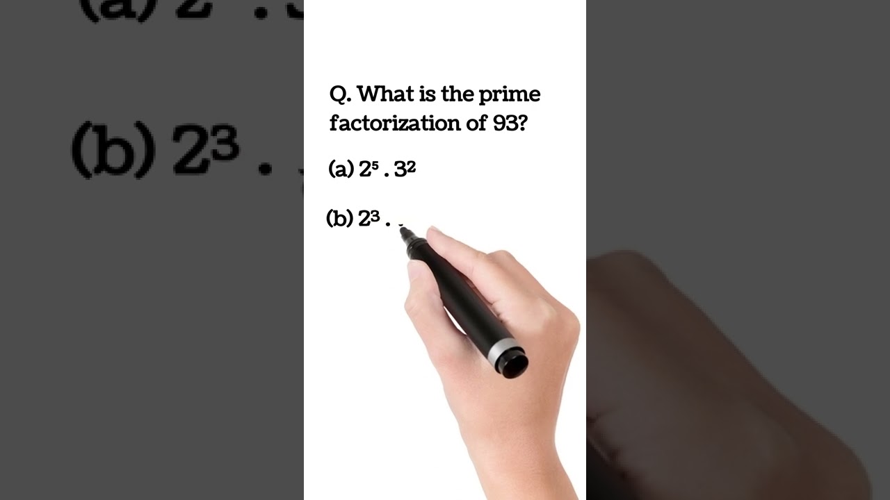 Prime Factorization of 93 - YouTube
