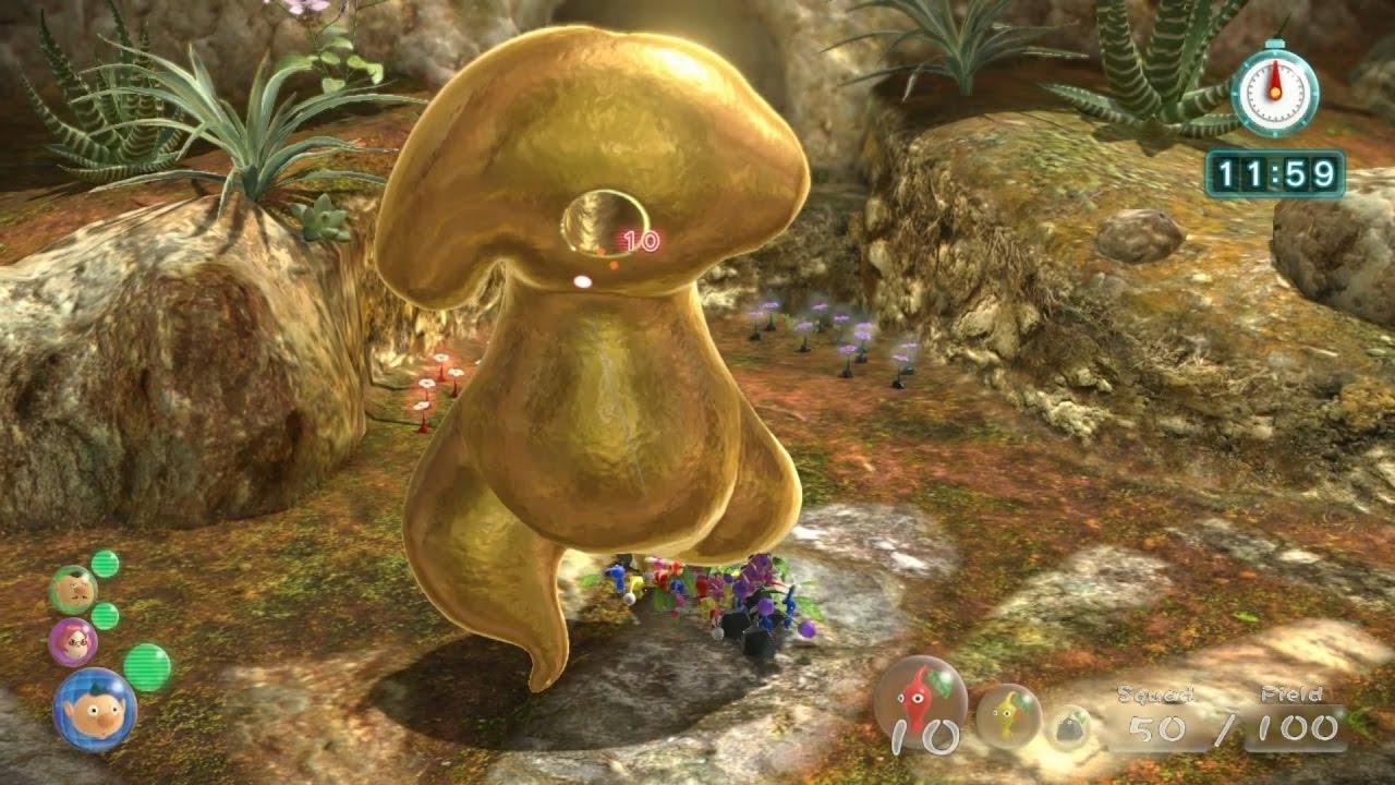 Pikmin 3 Mission Mode - Defeat Bosses #06: Plasm Wraith (Platinum/Lots ...