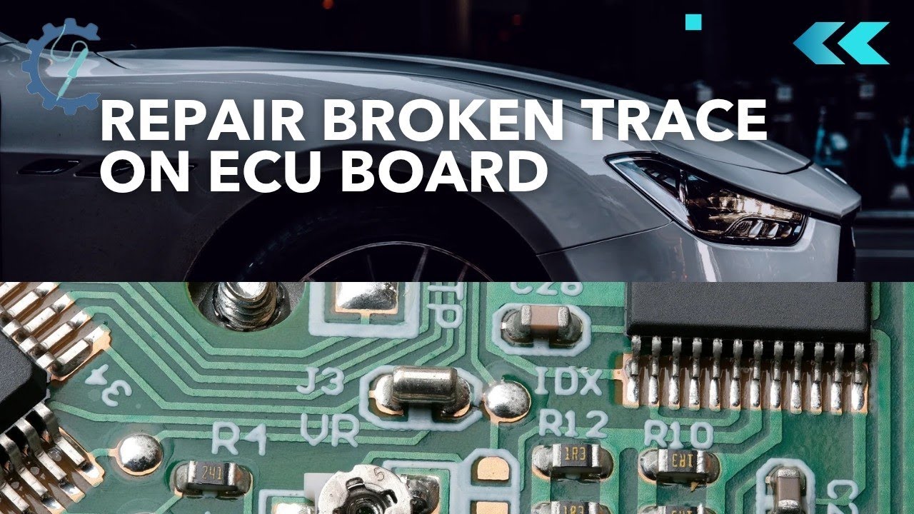 repair broken trace on ecu board - YouTube