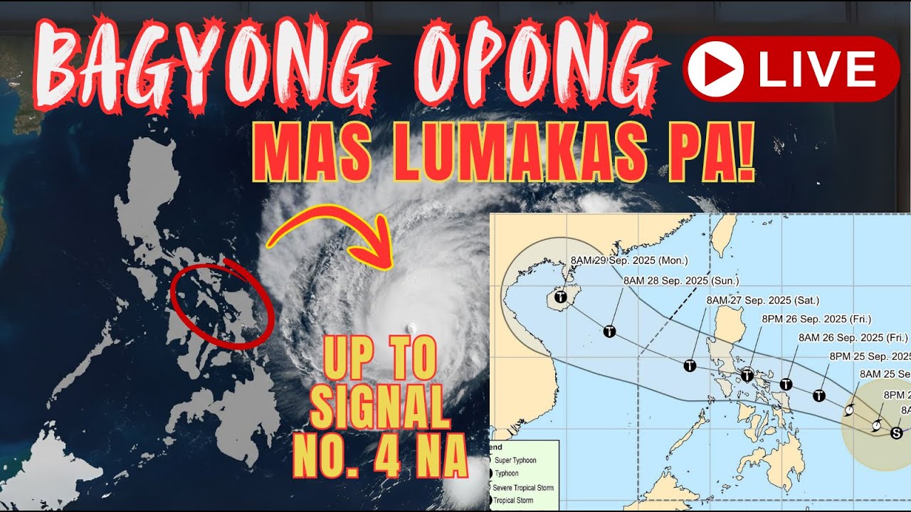 🔴 NASAAN NA SI BAGYONG OPONG UPDATE TODAY: MAS LUMAKAS PA #OpongPH ...