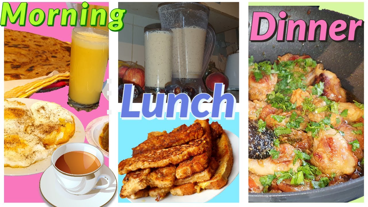 Daily Routine Plan Tasty Recipes | Breakfast to Dinner | Zahra Special ...