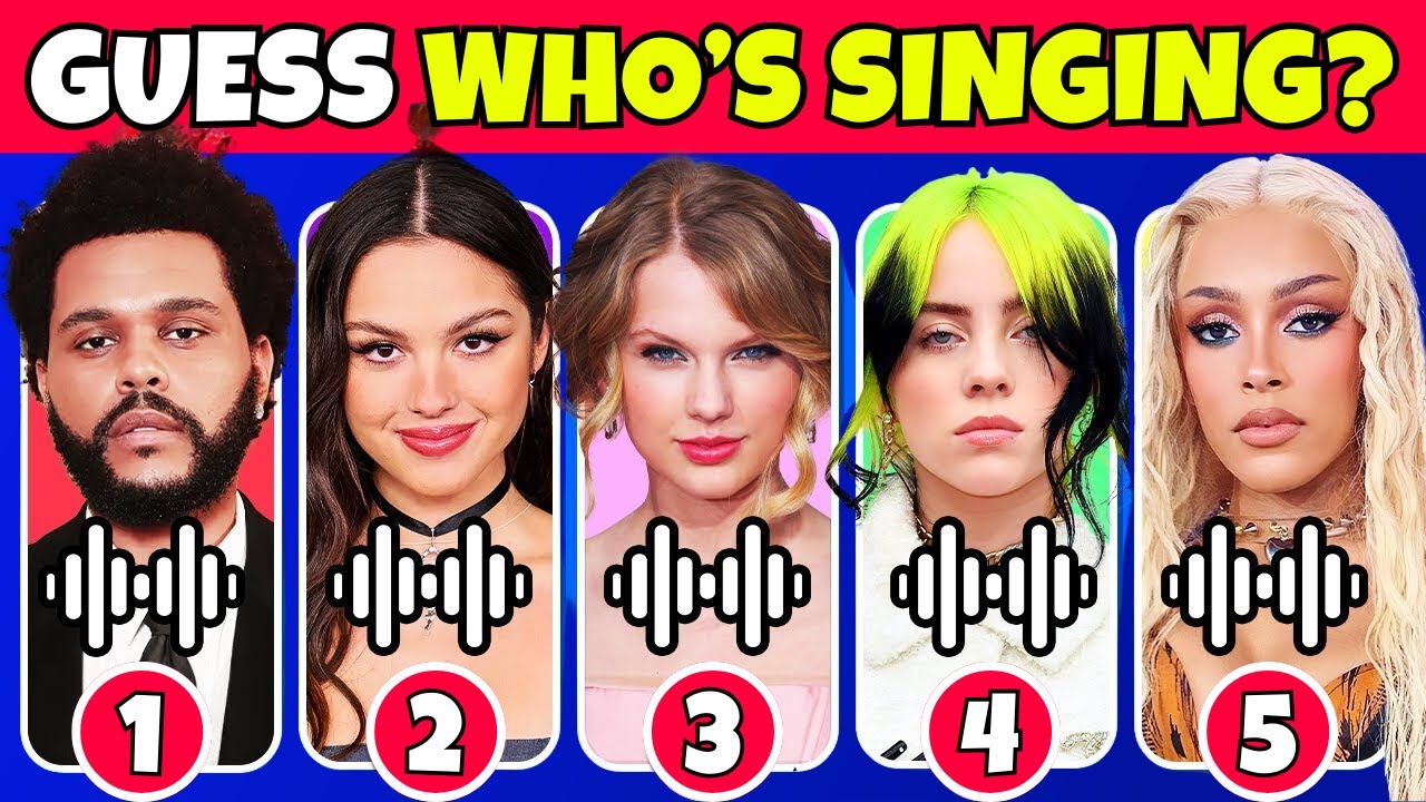 Guess WHO'S SINGING 🎤🎵 | Celebrity Song Edition | The Weeknd, Olivia ...