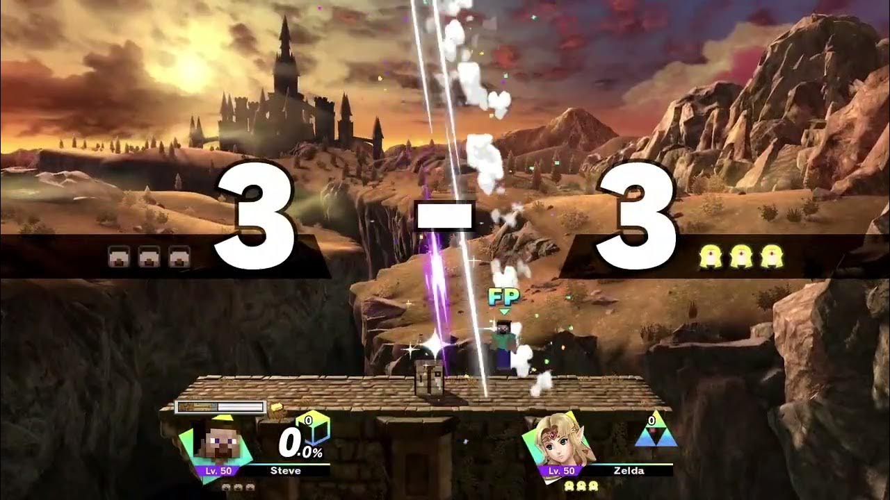 Super Smash Bros Ultimate Amiibo Fights – 3pm Poll Steve vs Zelda - YouTube
