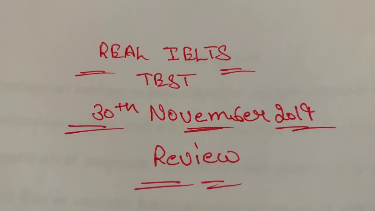 Real reading and writing test review 30/11/2019 Ielts |The invigilator ...